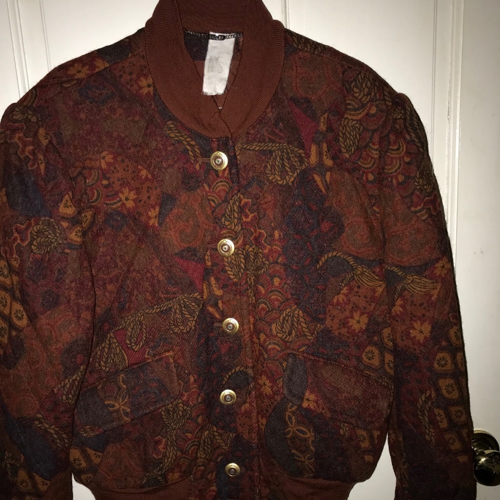 Vintage Basler Quilted Wool Bomber Jacket - Gem